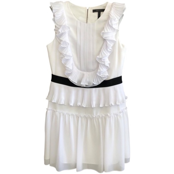 BCBGMaxAzria | Dresses | Bcbg Max Azria Ruffle Trim Britt Dress In ...